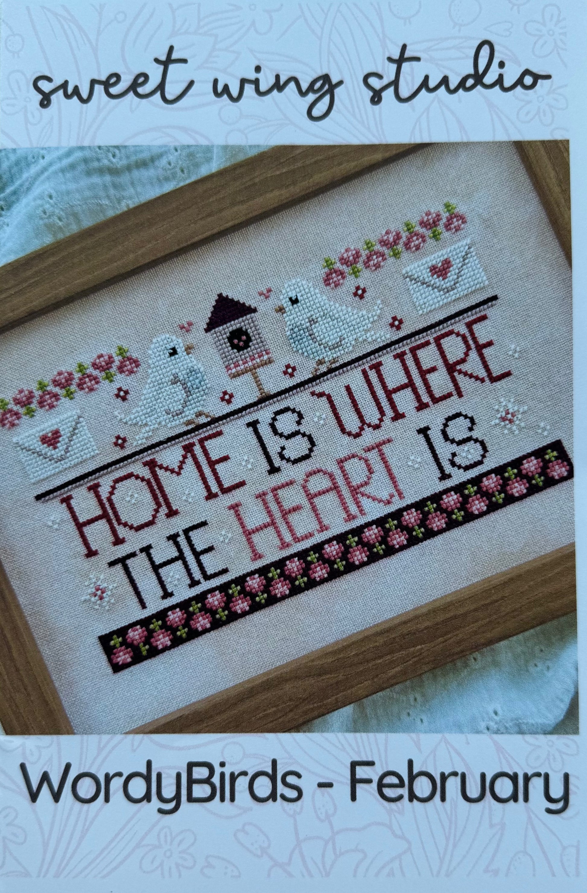 Wordy Birds - February; Sweet Wing Studio – The Cross Stitch Emporium